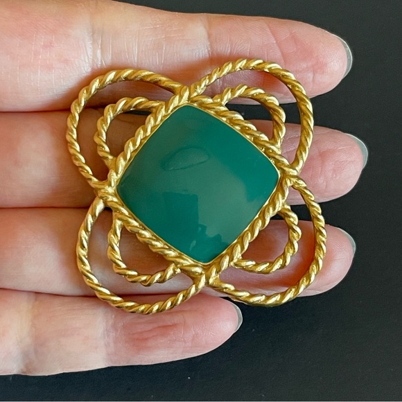 Monet | Jewelry | Vintage Monet Gold Tone Color Enamel Brooch | Poshmark